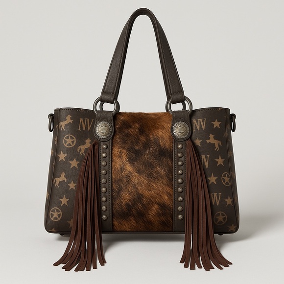 Montana West | Bags | Montana West Western Luxe Cowhide Fringe Satchel ...